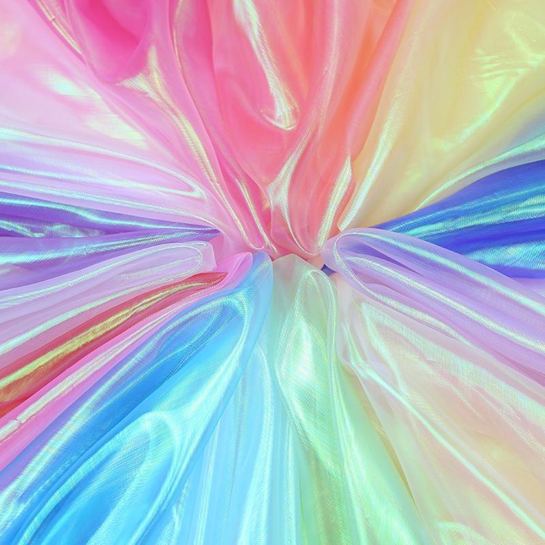 Holographic Sheer Voile Fabric – Fluorescent, Shiny, Colorful - Etsy
