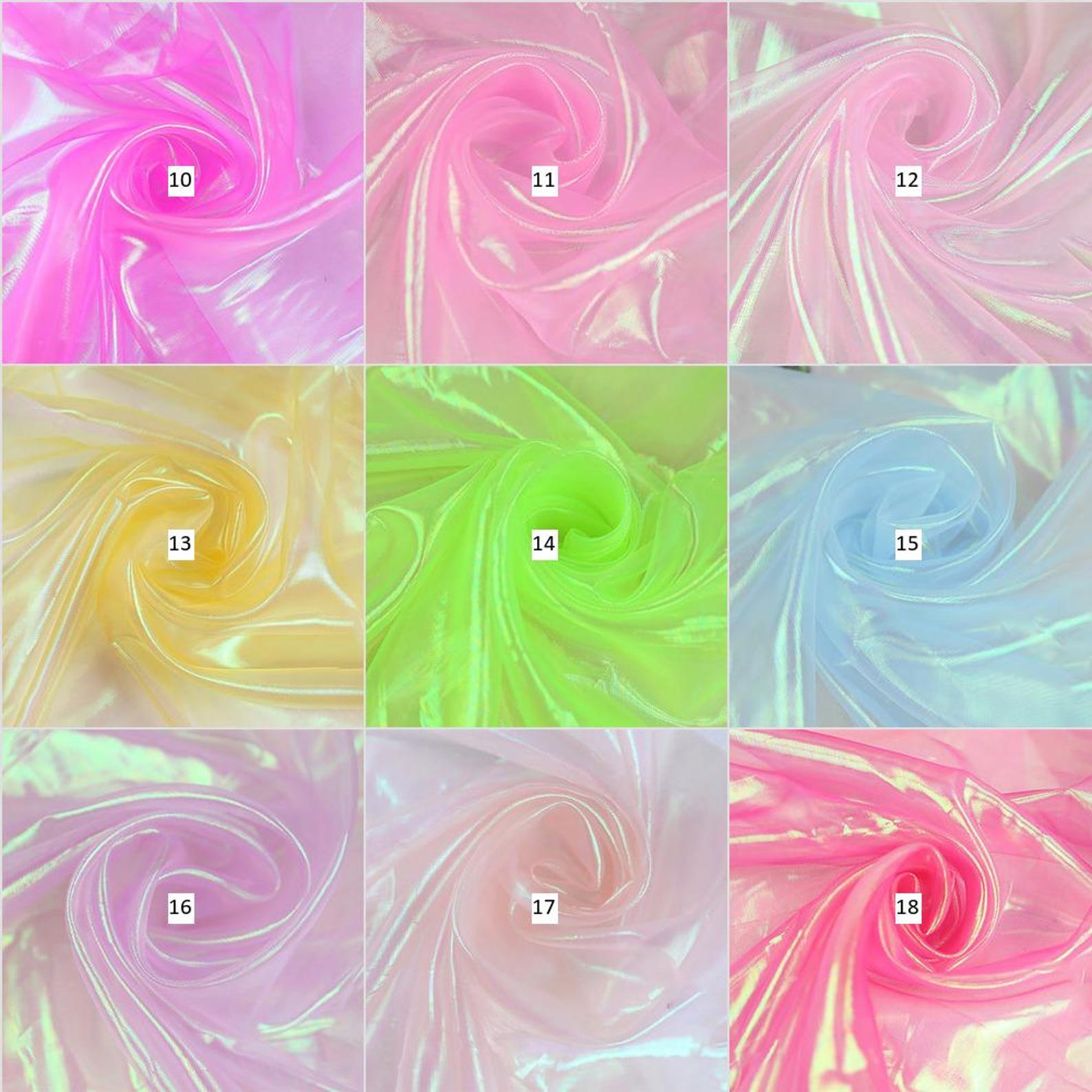 Holographic Sheer Voile Fabric – Fluorescent, Shiny, Colorful - Etsy
