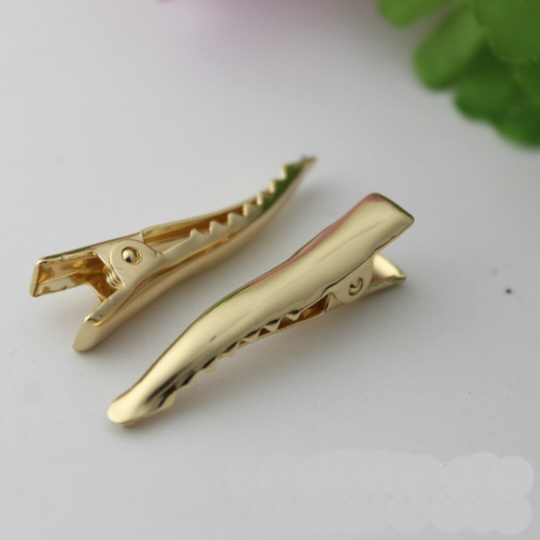 Gold Plated Duckbill Hair Clips, DIY Hairpin Accessories (60mm) - Etsy