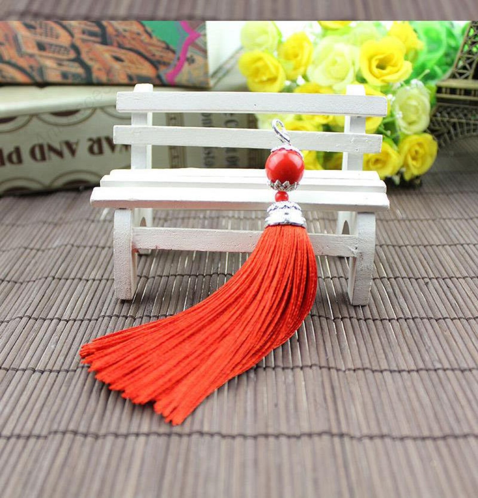 Silk Tassel With Bead, Curtain & Jewelry Accessories (5pcs) - Etsy