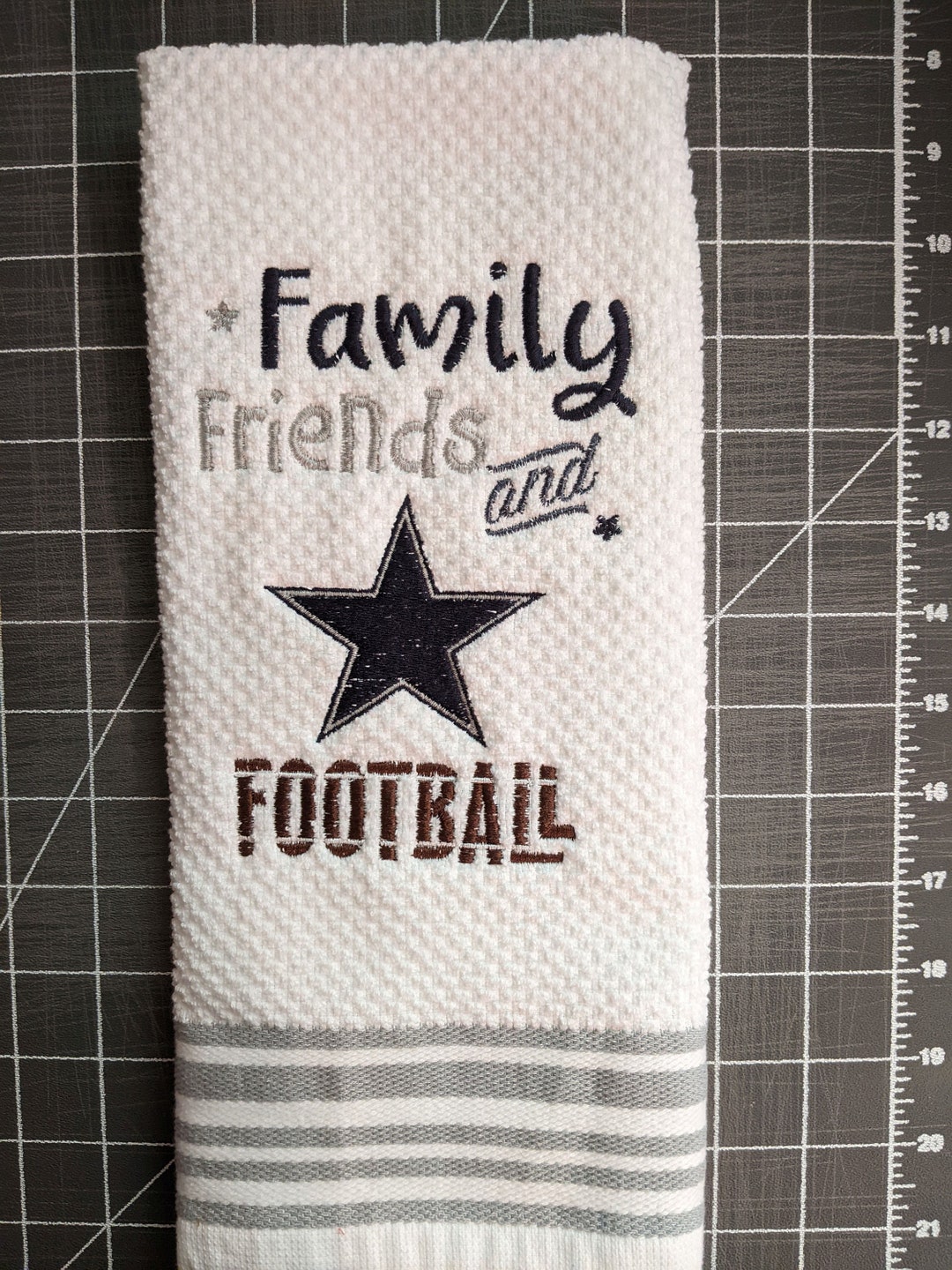 Embroidered Family Friends Cowboys Football Hand Towel - Etsy