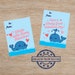 Whale Valentine's Day Classroom Cards Digital Download - Etsy