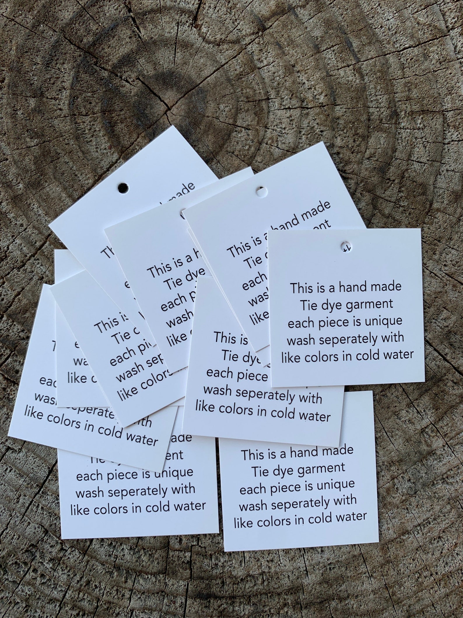 100 Pcs. - Hang Tags for Tie-dye Garments - Clothes - Etsy