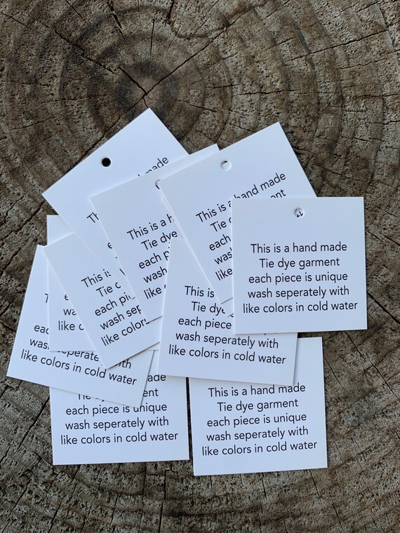 100 Pcs. Hang Tags for Tie-dye Garments Clothes - Etsy