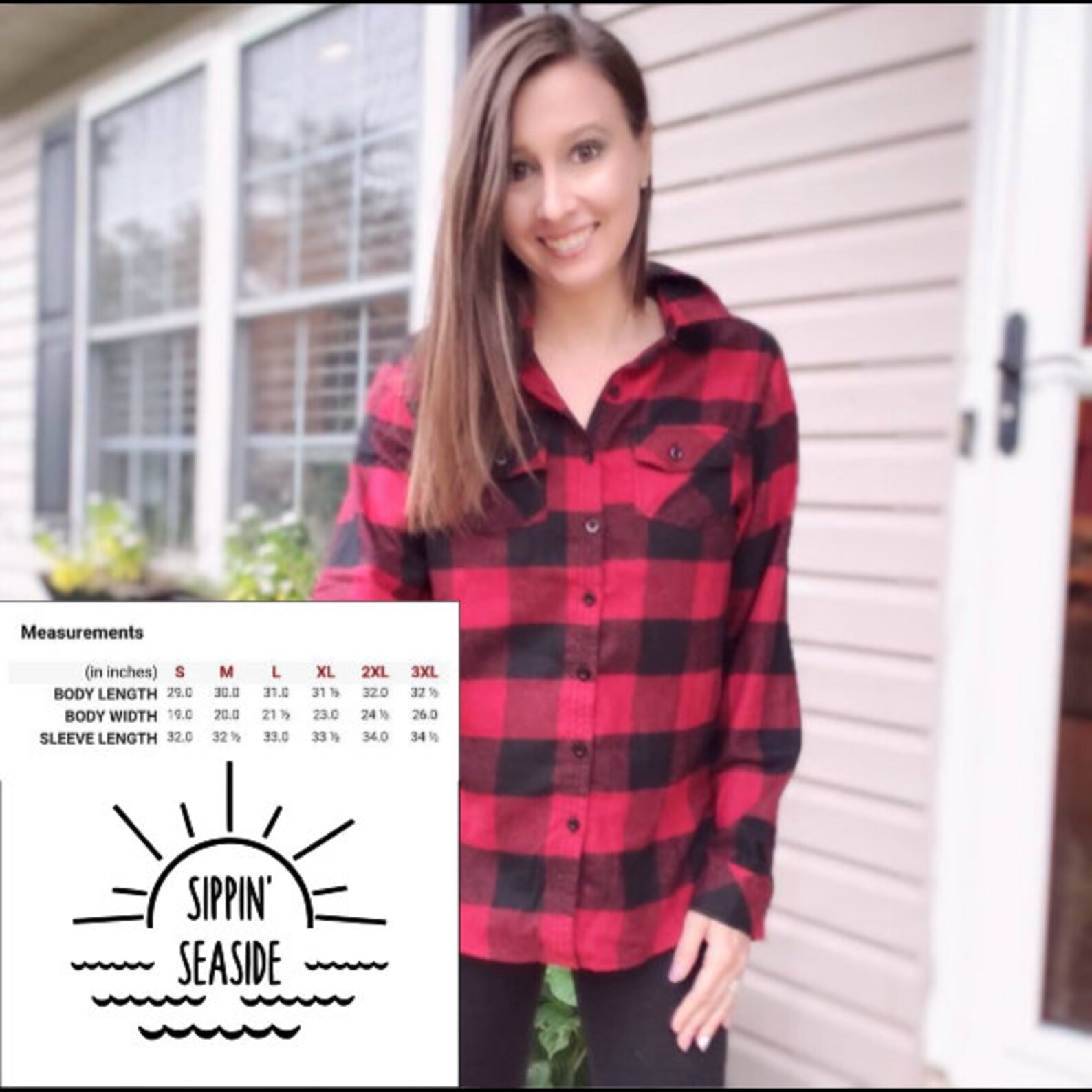 Flannel Get Ready Outfit for Bride Monogram Button up Shirt Buffalo ...