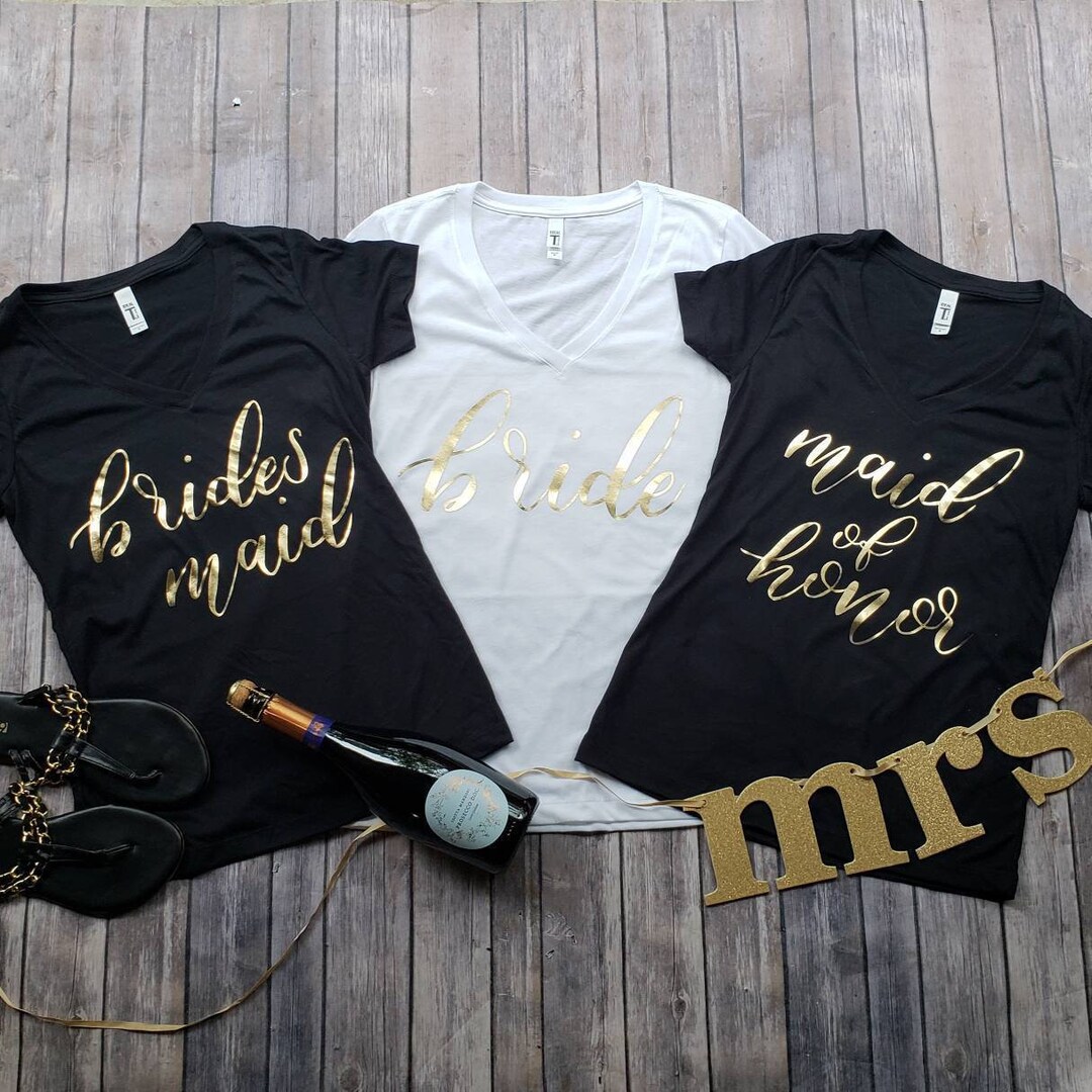 Getting Ready Shirts, Bride Shirt, Bridesmaid Proposal, Maid of Honor V ...