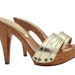Gold Clogs With Double Leather Band and Heel 11 - Made in Italy ...