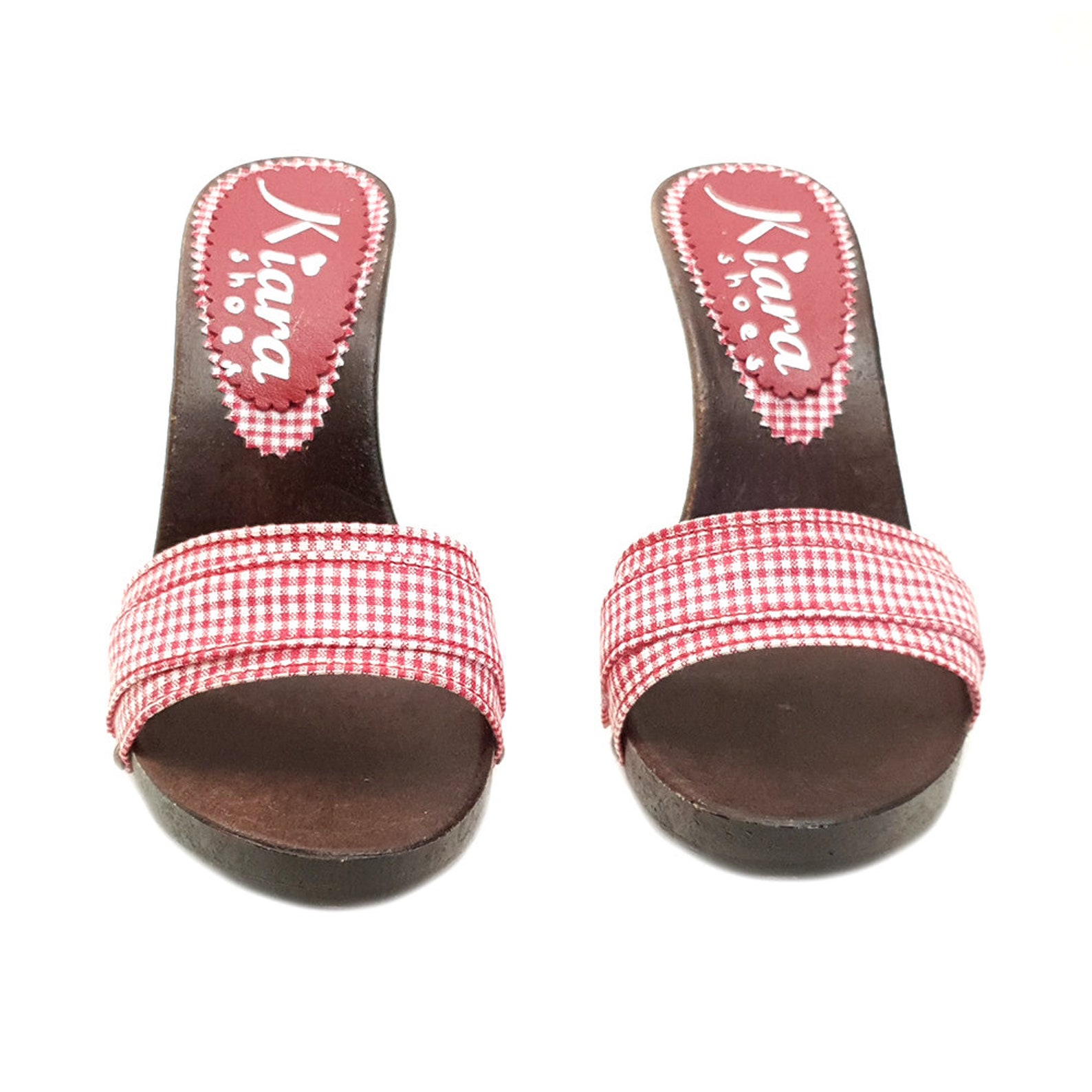 Women's Red Pin-up Clogs Heel 11 K3101 Pinup Rosso - Etsy