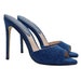Dark Blue Denim Sandal Open Toe Heel 12 - Made in Italy - KE099 DENIM ...