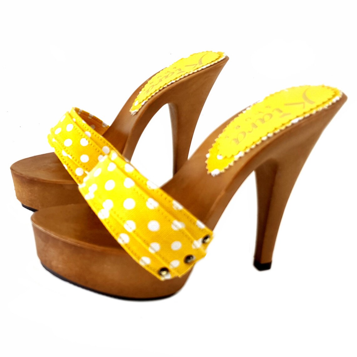 Women's Yellow Clogs Made in Italy K9301 GIALLO POIS | Etsy