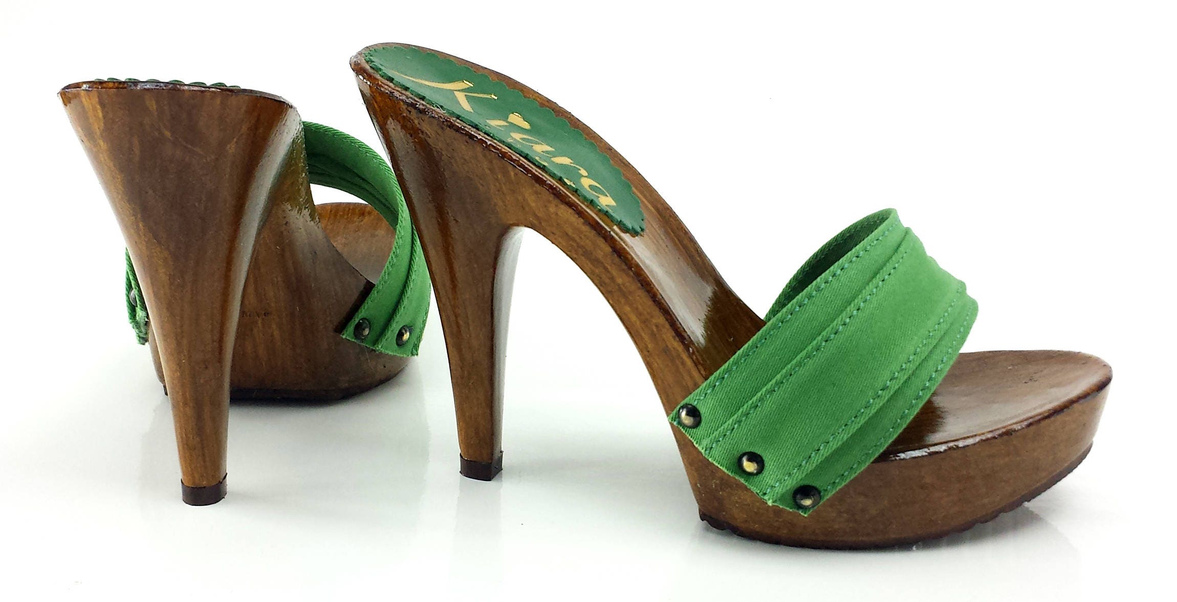Italian Green Clogs Made by Kiarashoes K21101 VERDE - Etsy