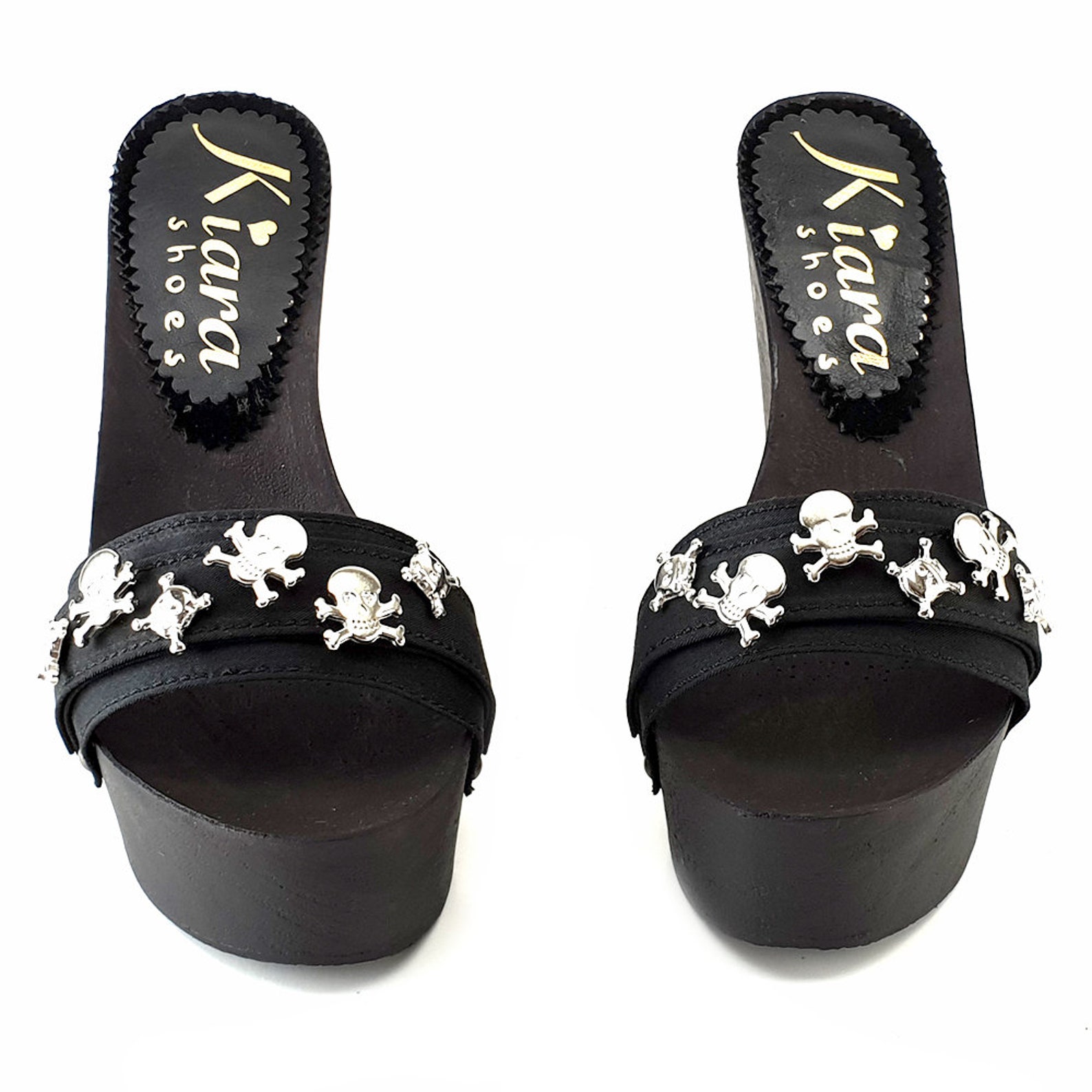 Black Platform Clogs Limited Edition Heel 13 KZH35 NERO - Etsy