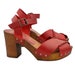 Red Sandals With Crossed Leather Bands and Strap - Made in Italy ...