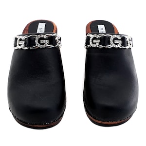 Black Swedish Women's Clogs With Accessory- G3522 NERO - Etsy