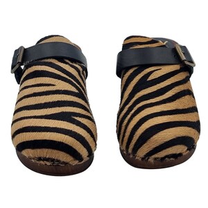 Dutch Clogs With "zebra Effect" Print Upper 4.5 Heel - Made in Italy ...