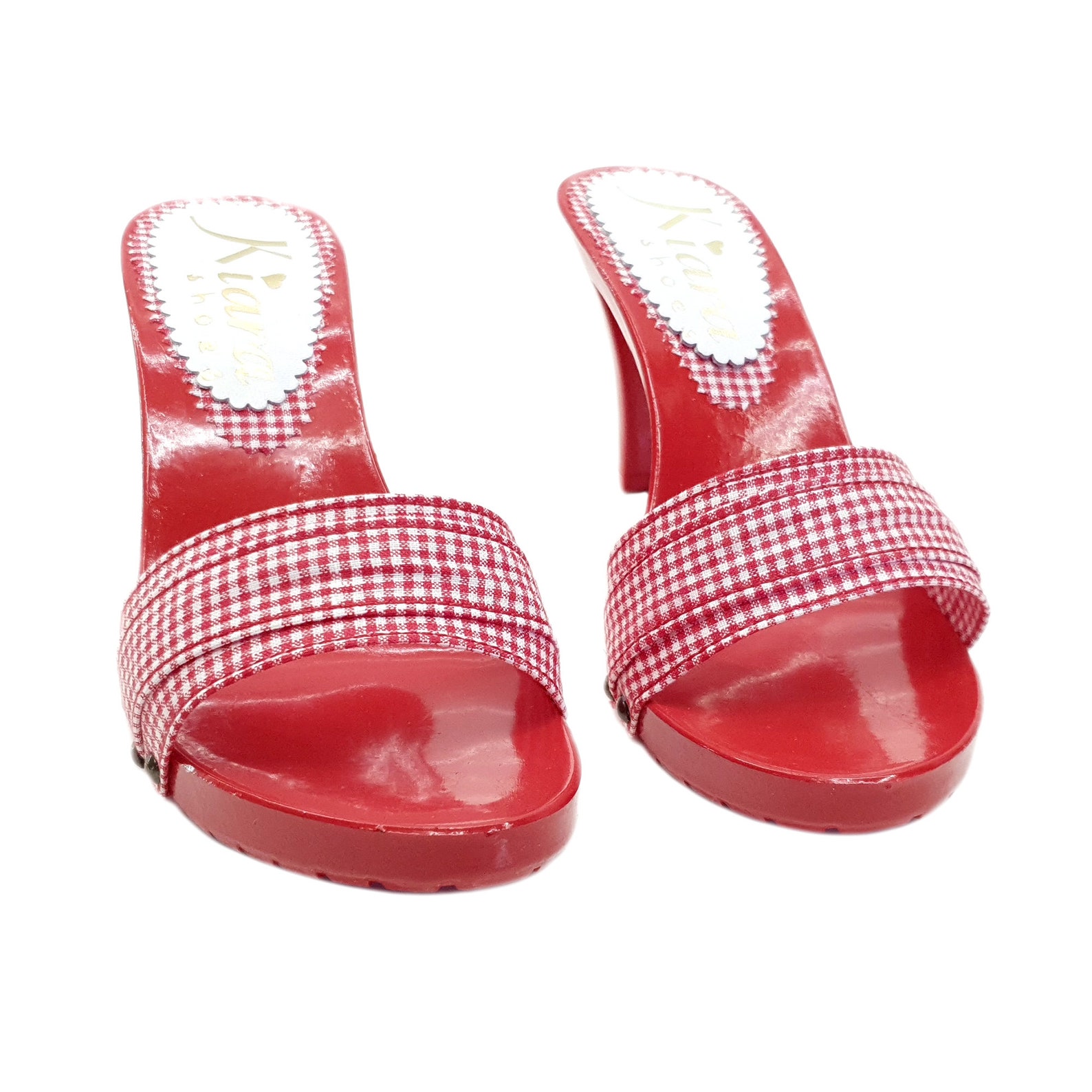 Clogs With 9 Heel - Pin-up Style - Made in Italy From 35 to 42 - K6601 ...