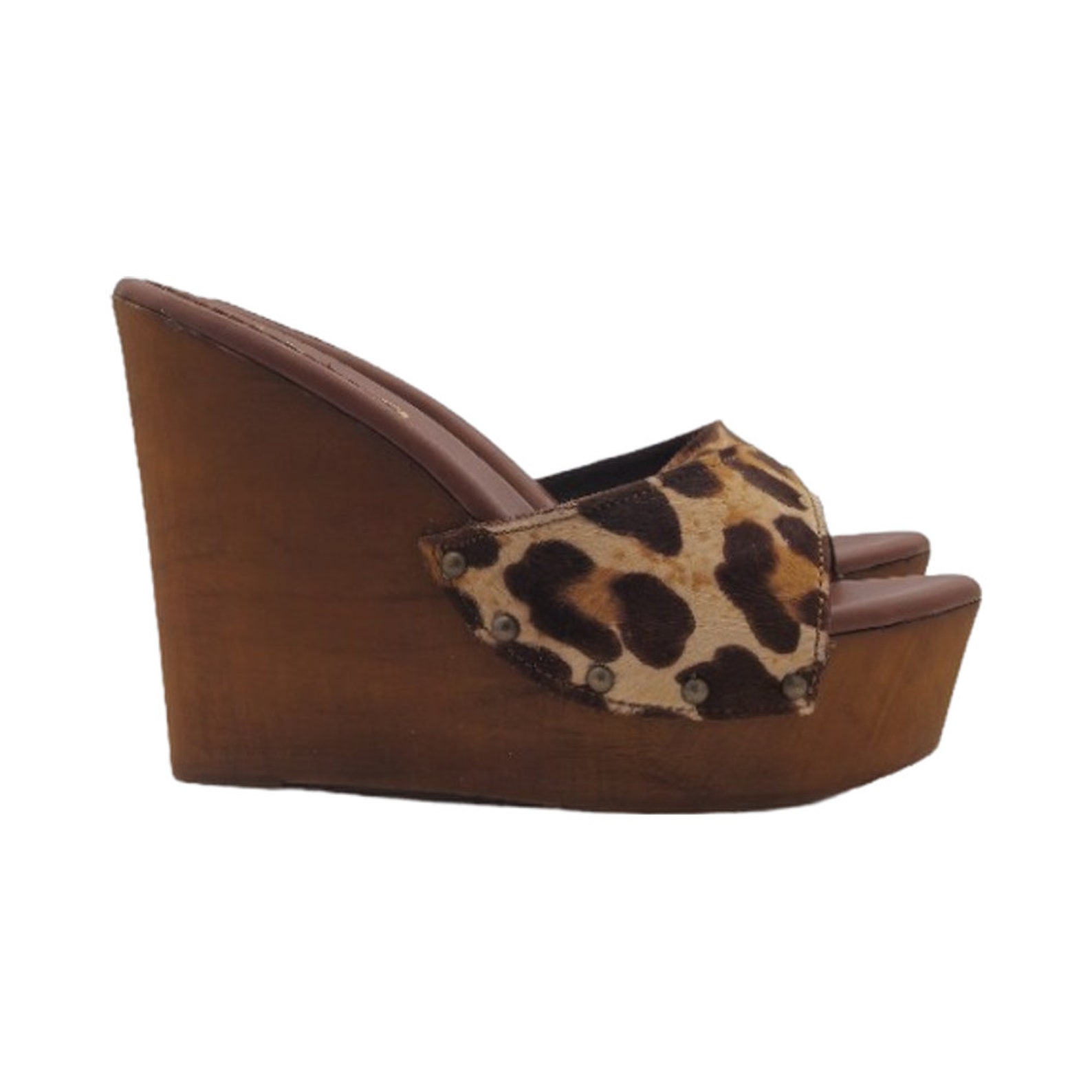 Wedge Clogs With Leather Band | Heel 13 Cm - KZ3001 LEOP - Etsy