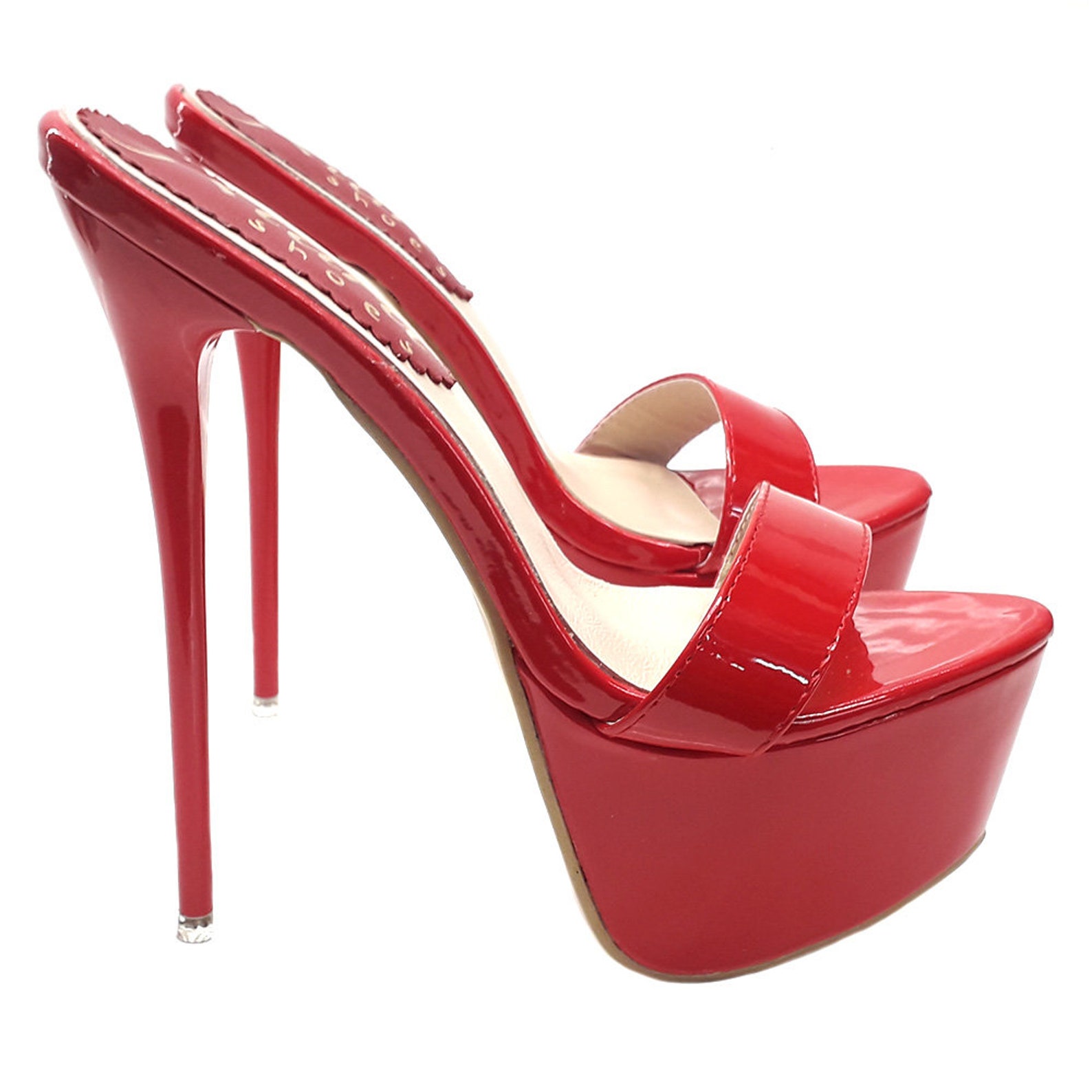 Sexy Red Patent Leather Sandals KH102 ROSSO - Etsy