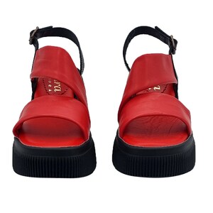 Red Women's Sandals With Strap and 7 Cm Heel - KS101 ROSSO - Etsy