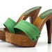 Green Heel Clogs Made in Italy K9101 VERDE - Etsy