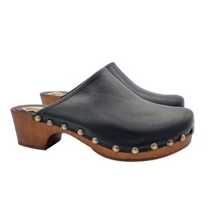 Black Dutch Clogs With 5 Cm Heel - Made in Italy - G3139 NERO - Etsy