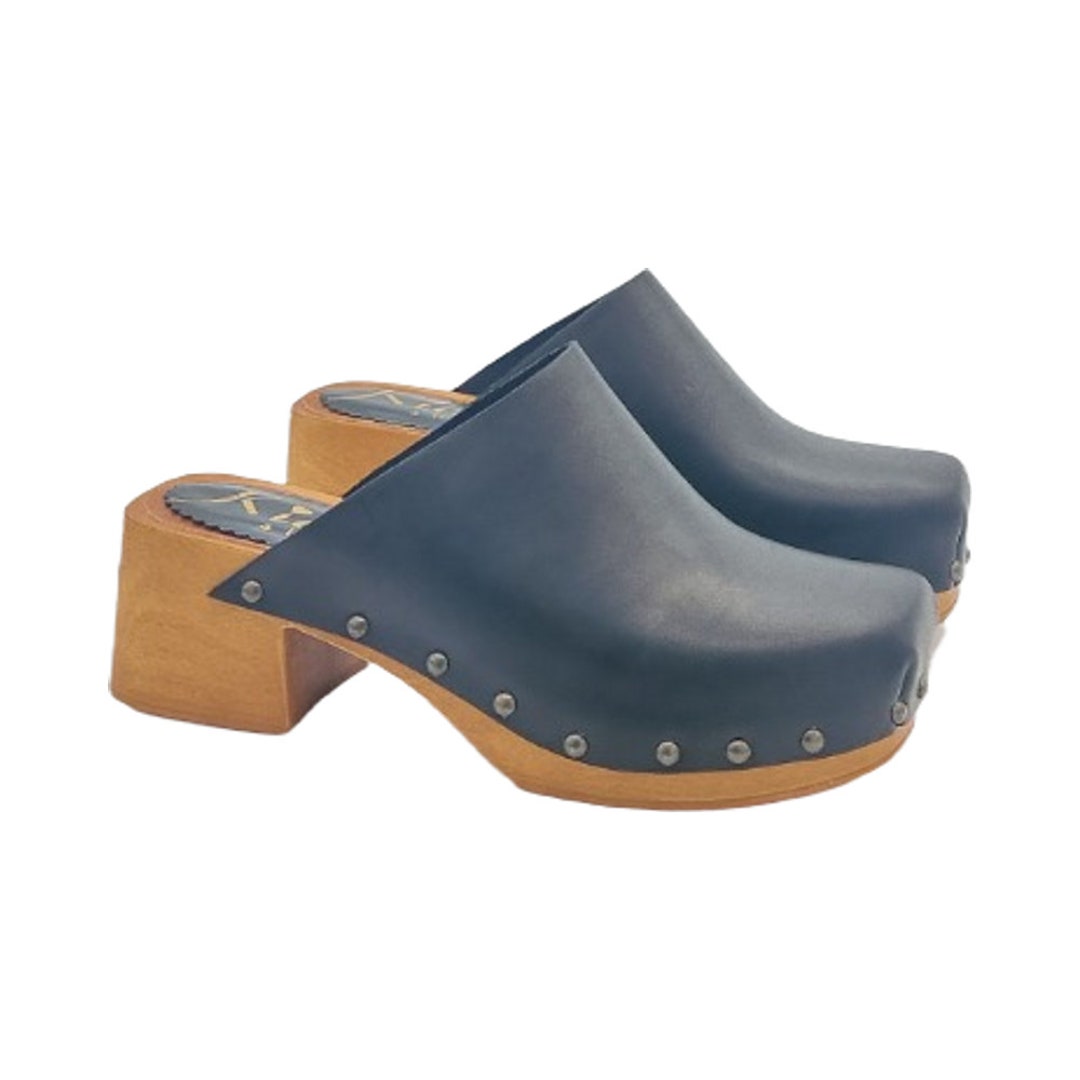 Classic Dutch Clogs - in Black Leather - Made in Italy - MY304 NERO - Etsy