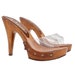 Clogs Transparent Band and Brown Base Heel 11 Cm - Made in Italy ...