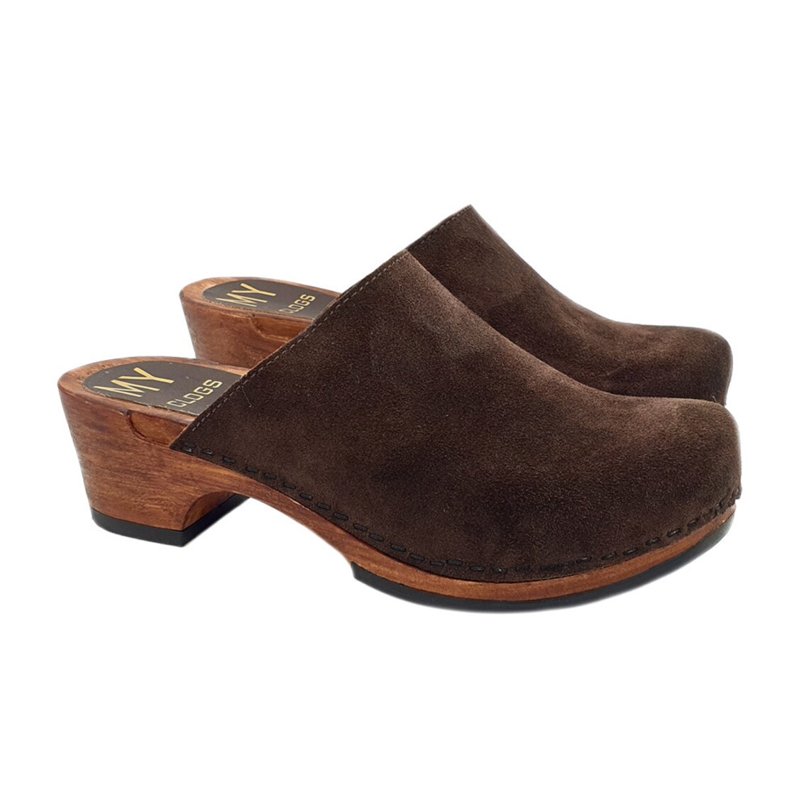 Classic Dutch Clogs - Brown Suede | Made in Italy - MY573 CAM MARRONE ...