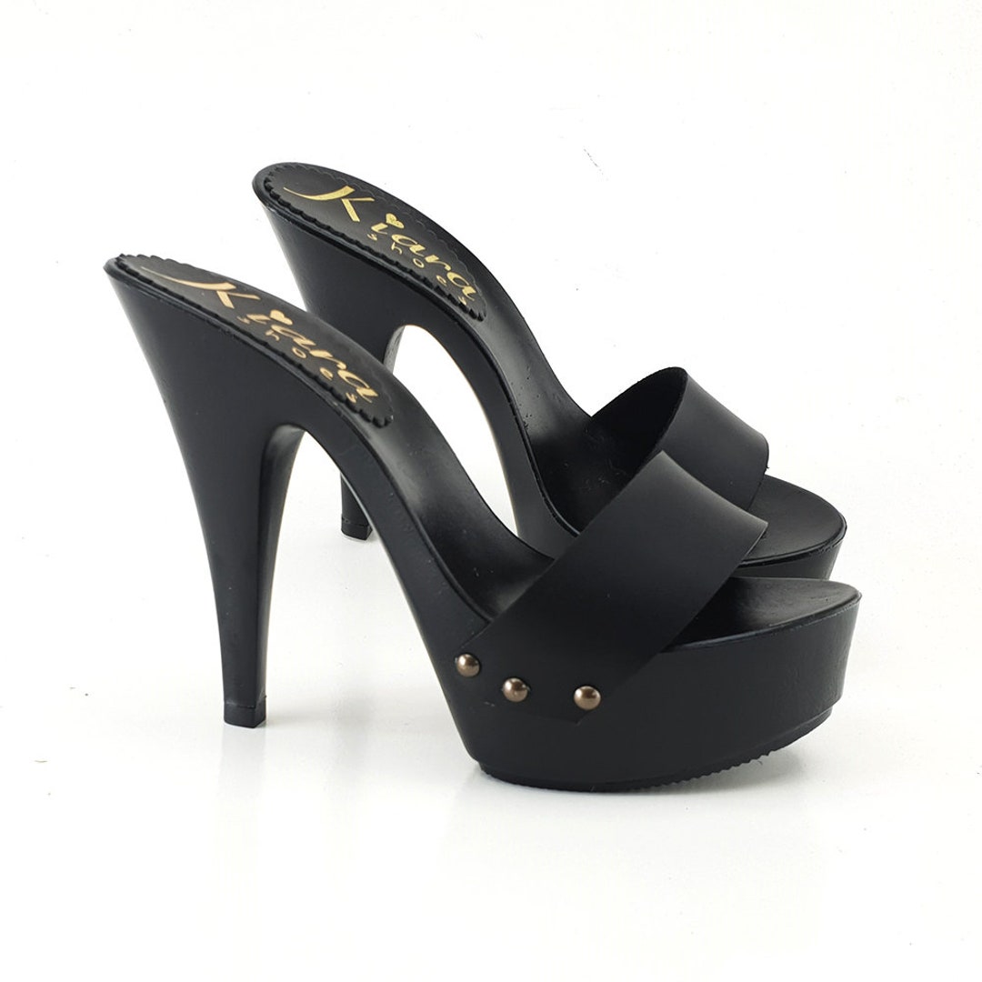 Woman's Matt Black Clogs -K9502 NERO - Etsy