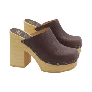 Swedish Wooden Clogs | Genuine Leather Upper | Italian Production ...