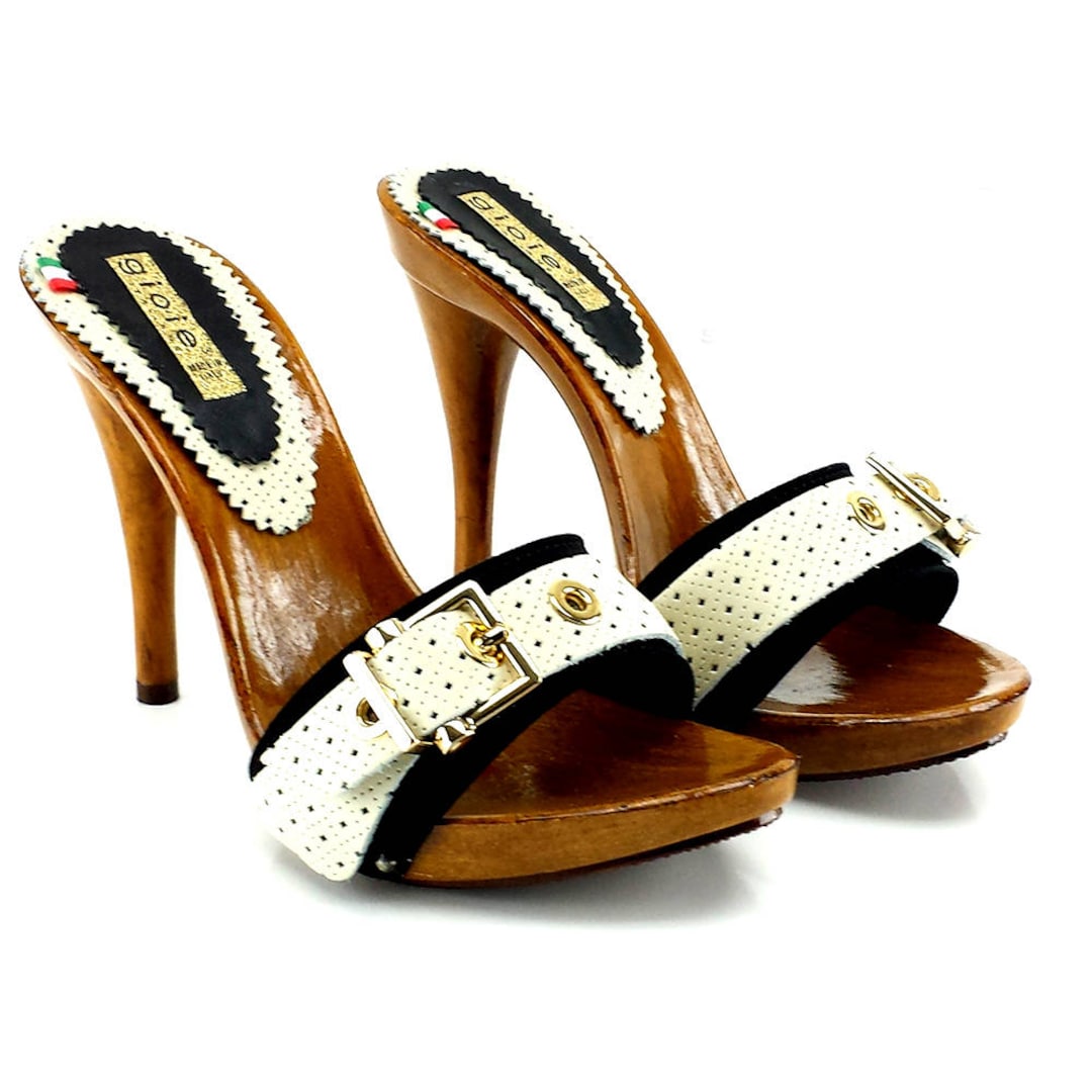 Two-tone Italian Clogs -TOMMY NERO - Etsy