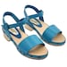 Turquoise Women's Sandals With Leather Band and Strap - Made in Italy ...