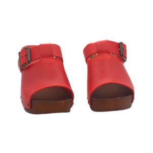 Women's Swedish Clogs With Heel 8 in Leather Made in Italy - MY160 ...