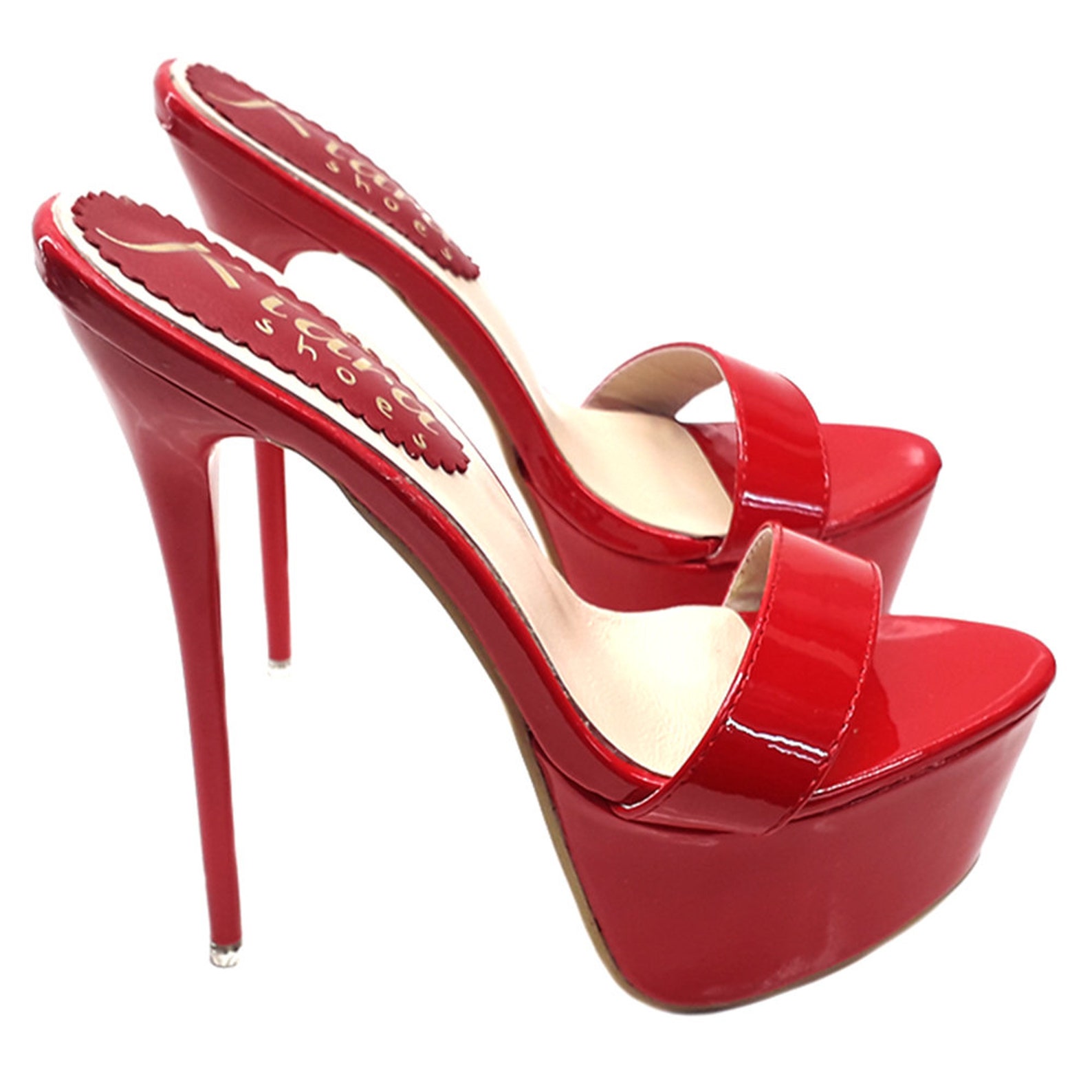 Sexy Red Patent Leather Sandals KH102 ROSSO - Etsy