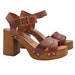 Clogs Crossed Bands in Brown Leather With 8 Cm Heel Made in Italy MY265 ...