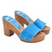 Clogs Band in Blue Leather With Heel 9 - Made in Italy - MY10 BLU ROYAL ...