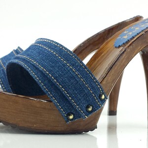 Sexy Clogs in Denim Made in Italy K21101 JEANS - Etsy