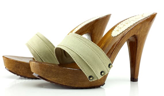 Beige Clogs Made in Italy K21101 BEIGE | Etsy