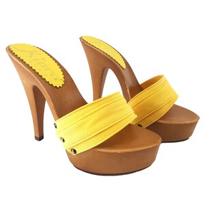 Women's Yellow Clogs Made in Italy - K9301 GIALLO - Etsy
