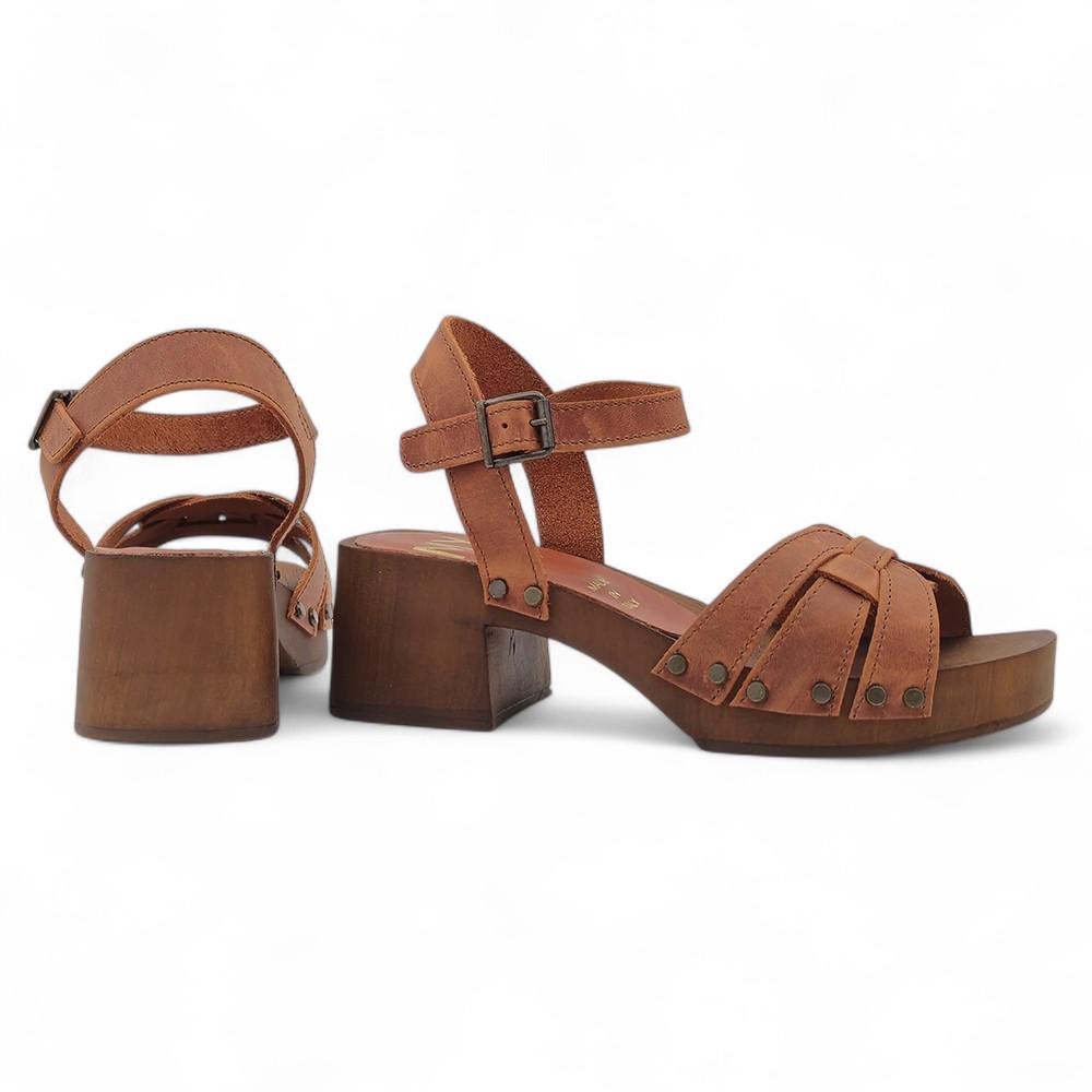 Women's Sandals With Crossed Leather Straps - Made in Italy - MY306 ...