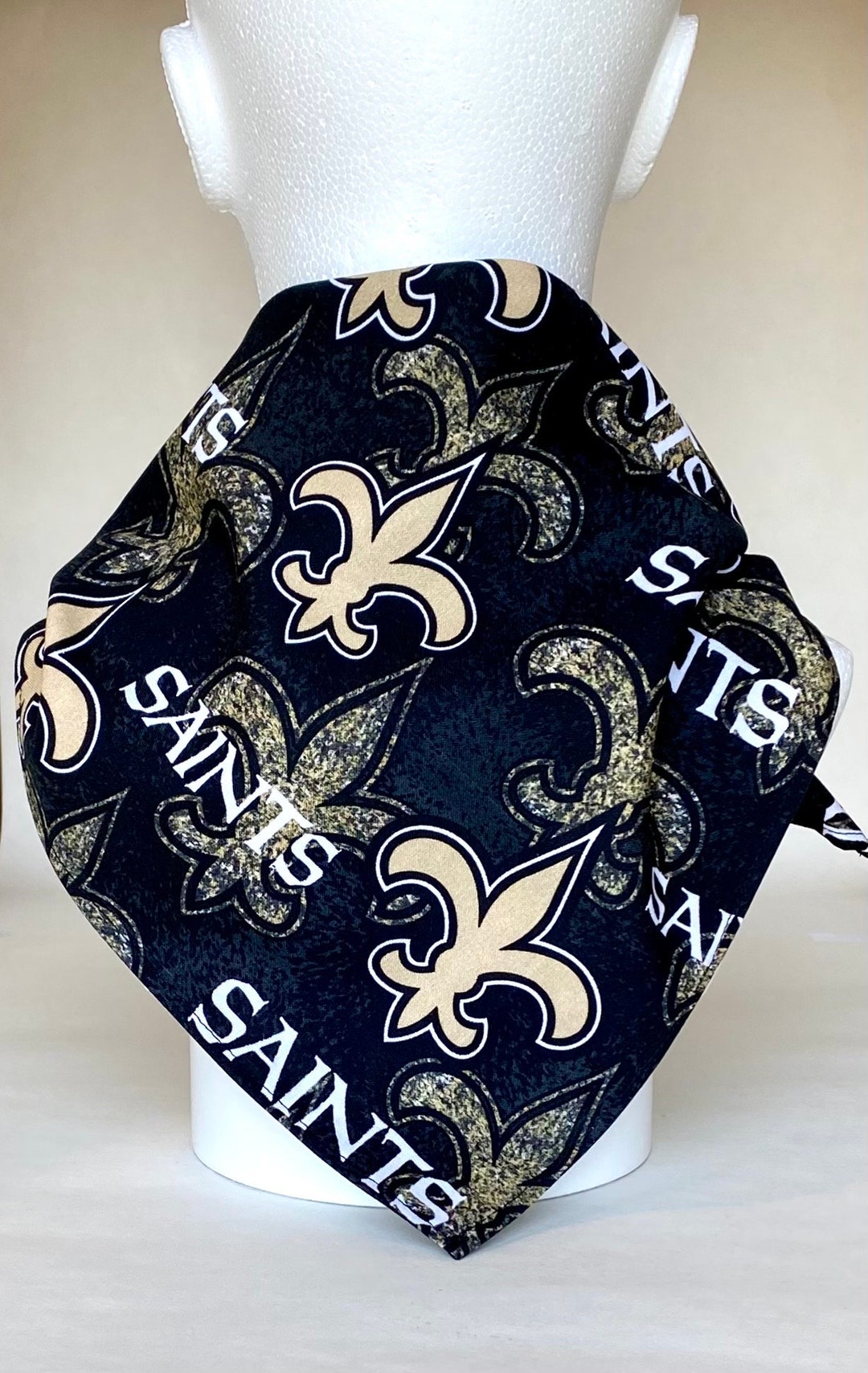 Bandana NFL Football New Orleans Saints Cotton Fleur De Lis Scarf ...