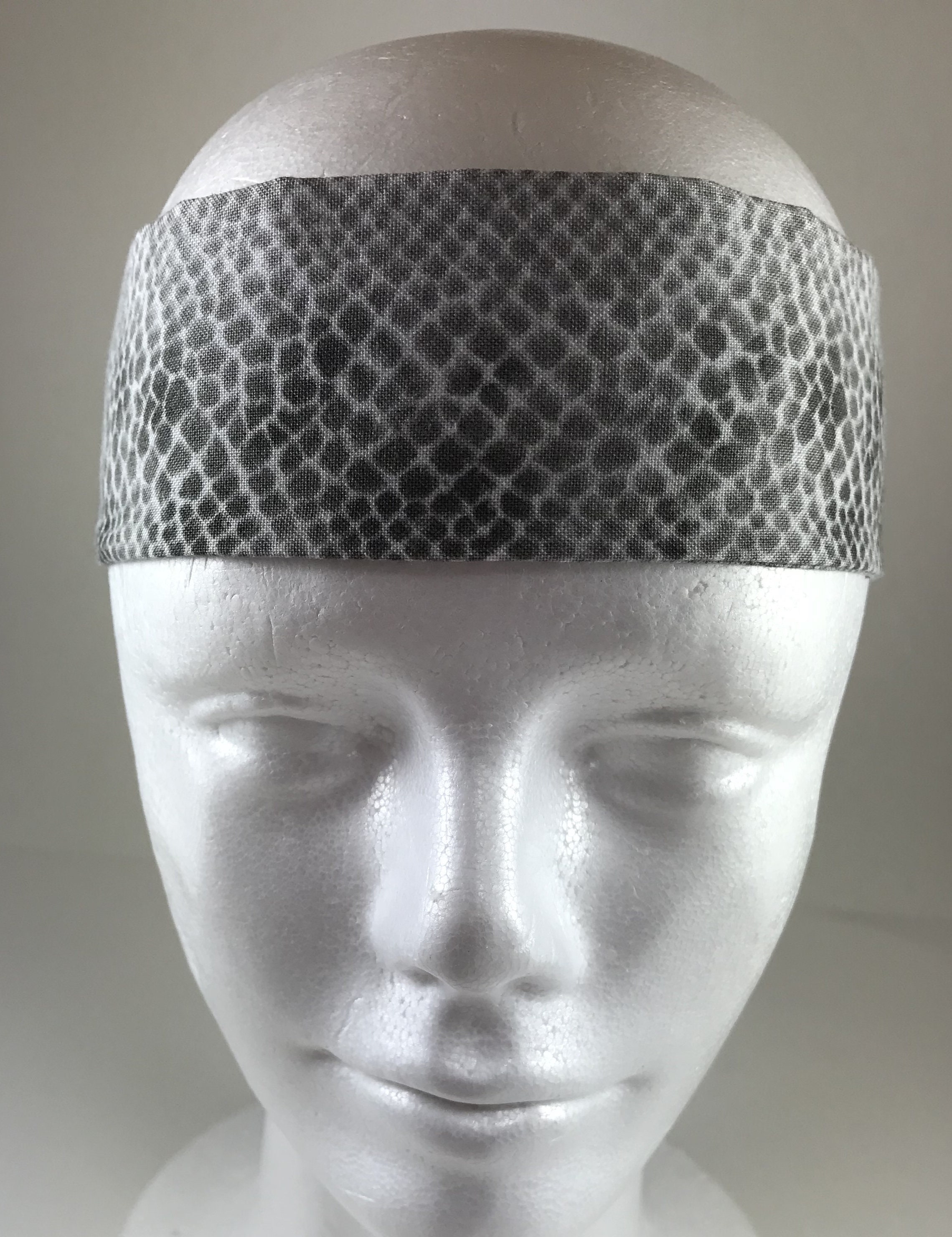 Reptilian Snake Scale White & Gray Headband - Crocodile, Iguana, Dragon ...