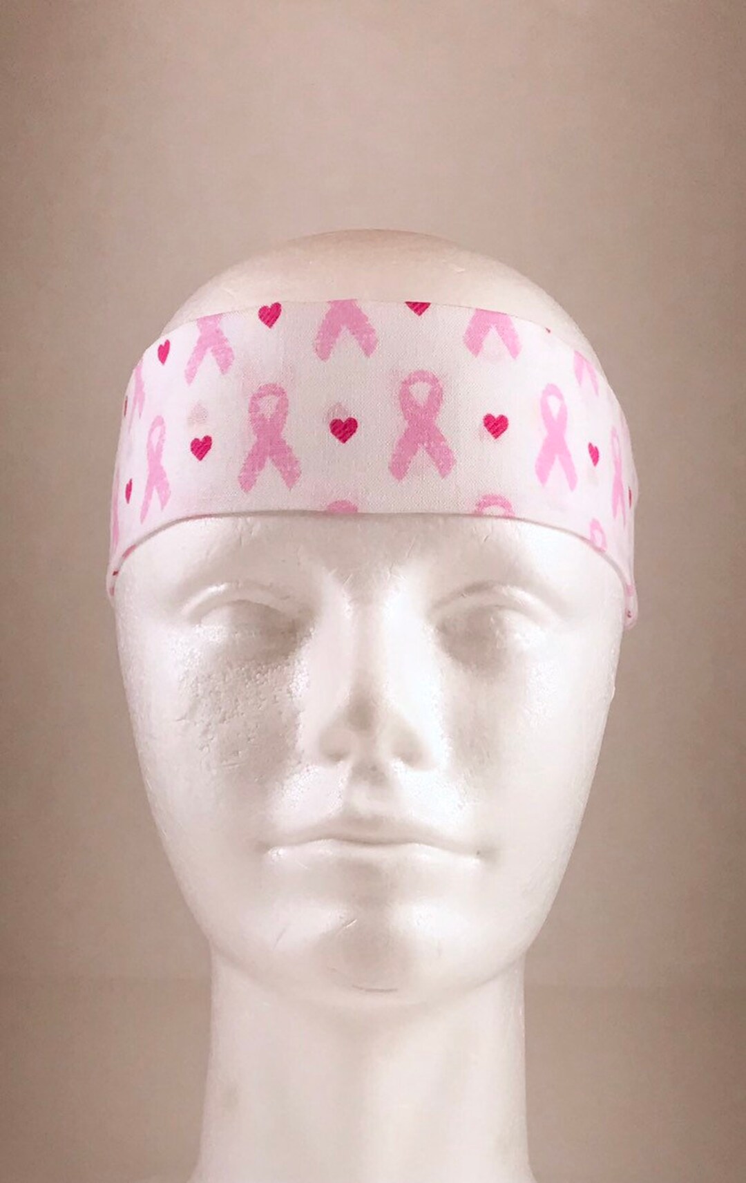 Breast Cancer Awareness Headband Pink Ribbons and Hearts - Etsy