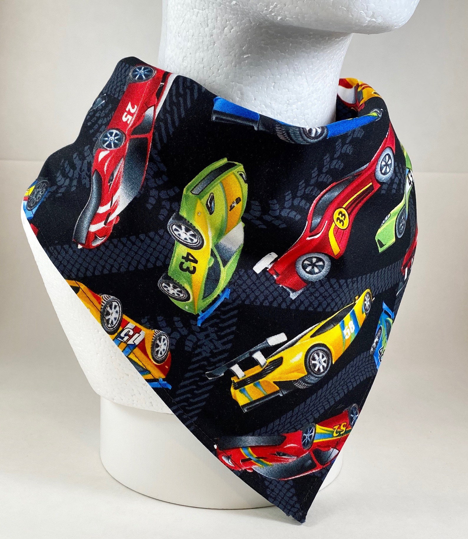 Race Car Tire Treads Nascar Fan Black Cotton Bandana Scarf - Etsy