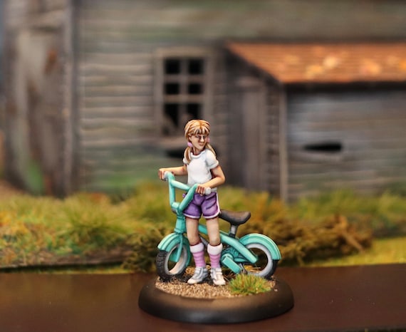 KIDS ON WHEELS 28mm Rpg Miniature Julie Girl With a | Etsy