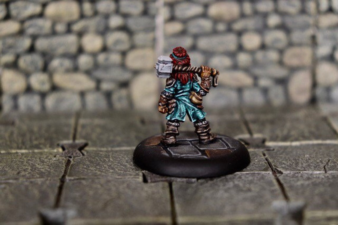 Undead Female Dwarf Fighter Skeleton FANTASY RACES - Helwyn - 28mm RPG ...