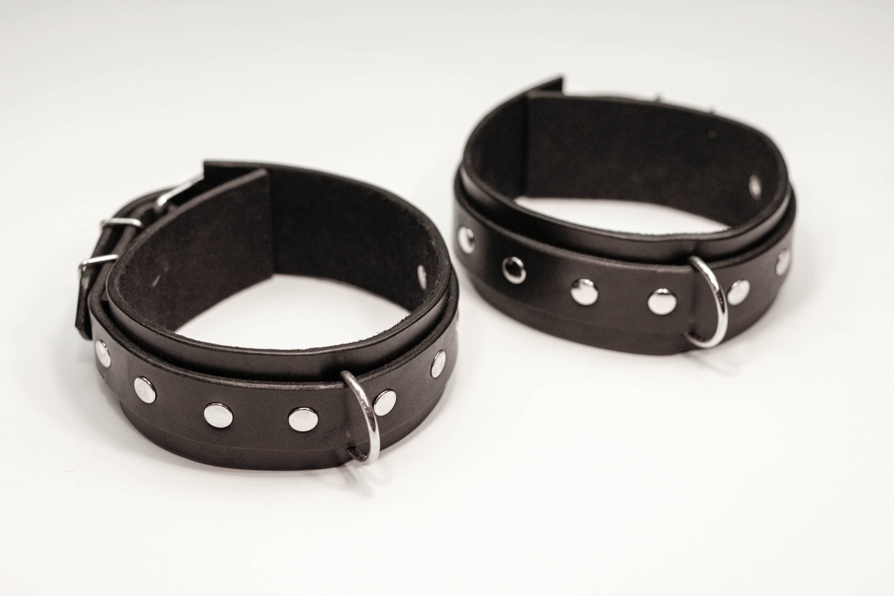 BDSM ANKLE CUFFS, Leather Ankle Cuffs, Feet Restraints, Bondage Gear ...