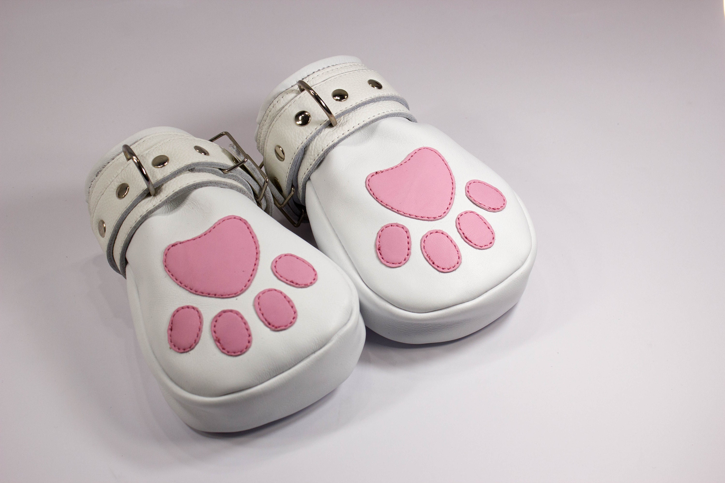 BDSM FIST MITTS, Short Fist Mittens. Leather Fist Mitts With Animal ...