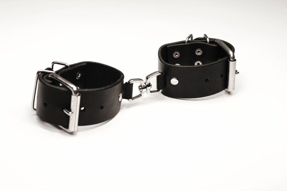 BDSM WRIST CUFFS. Genuine Leather Wristbands Bondage Gear. | Etsy