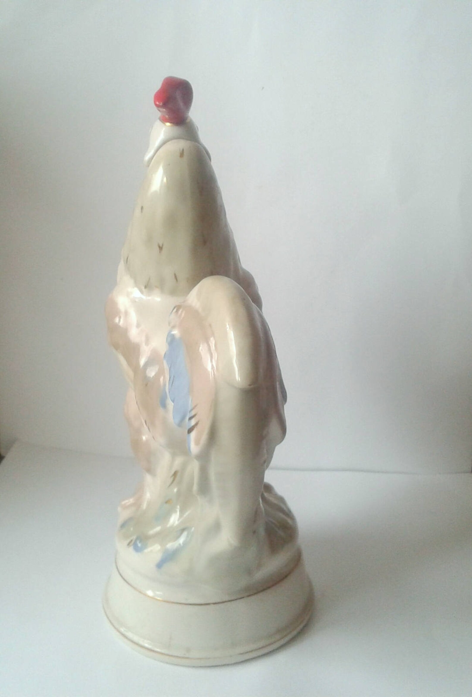 Porcelain Decanter COCK Chicken Soviet Porcelain Bird Figurine Ceramic ...